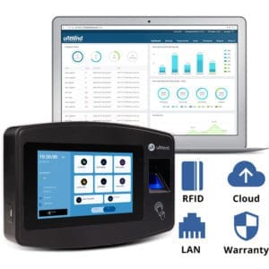 JR2000 Touch Tablet WiFi Time Clock - uAttend