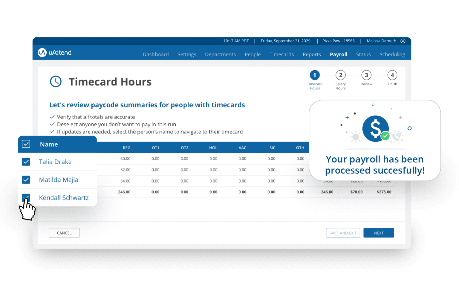 uAttend – Accurate Time Tracking & Optional Payroll for Small Business