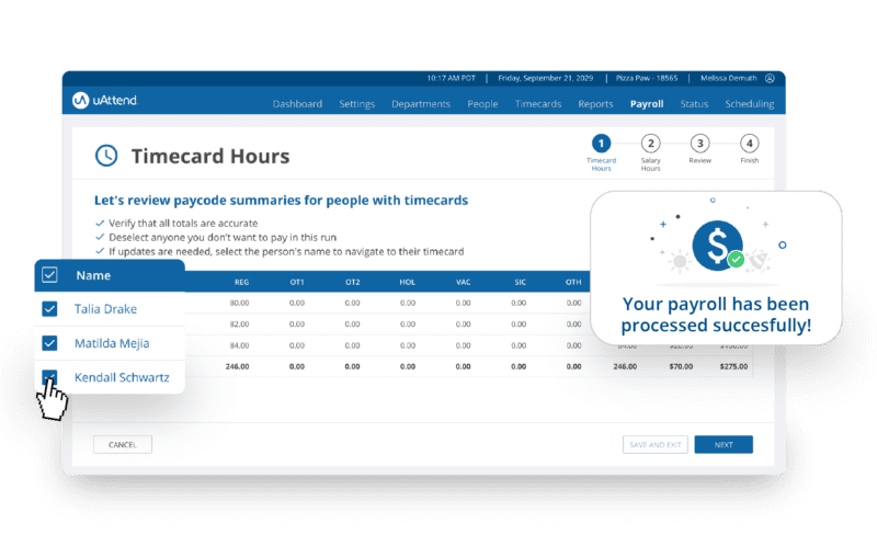 uAttend – Accurate Time Tracking & Optional Payroll for Small Business