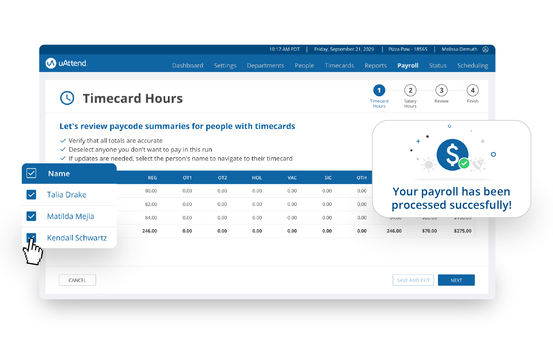uAttend – Accurate Time Tracking & Optional Payroll for Small Business